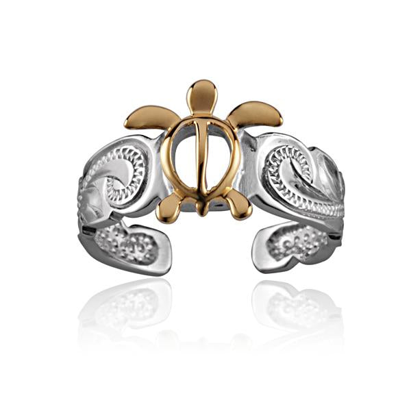 925 Silver Honu,Scroll Toe Ring – Hawaiiangem.com